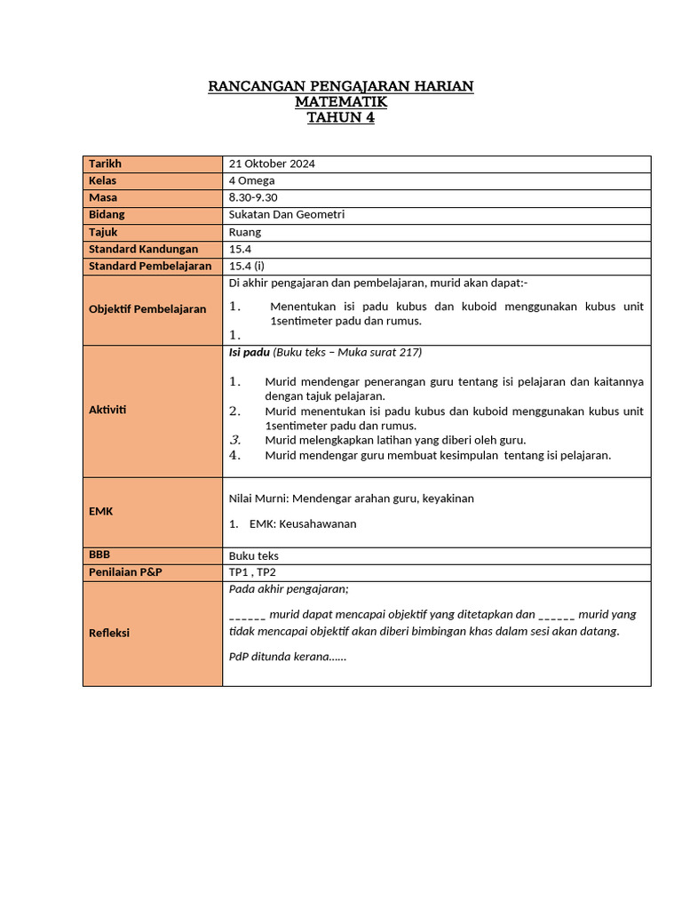 RPH Pencerapan | PDF