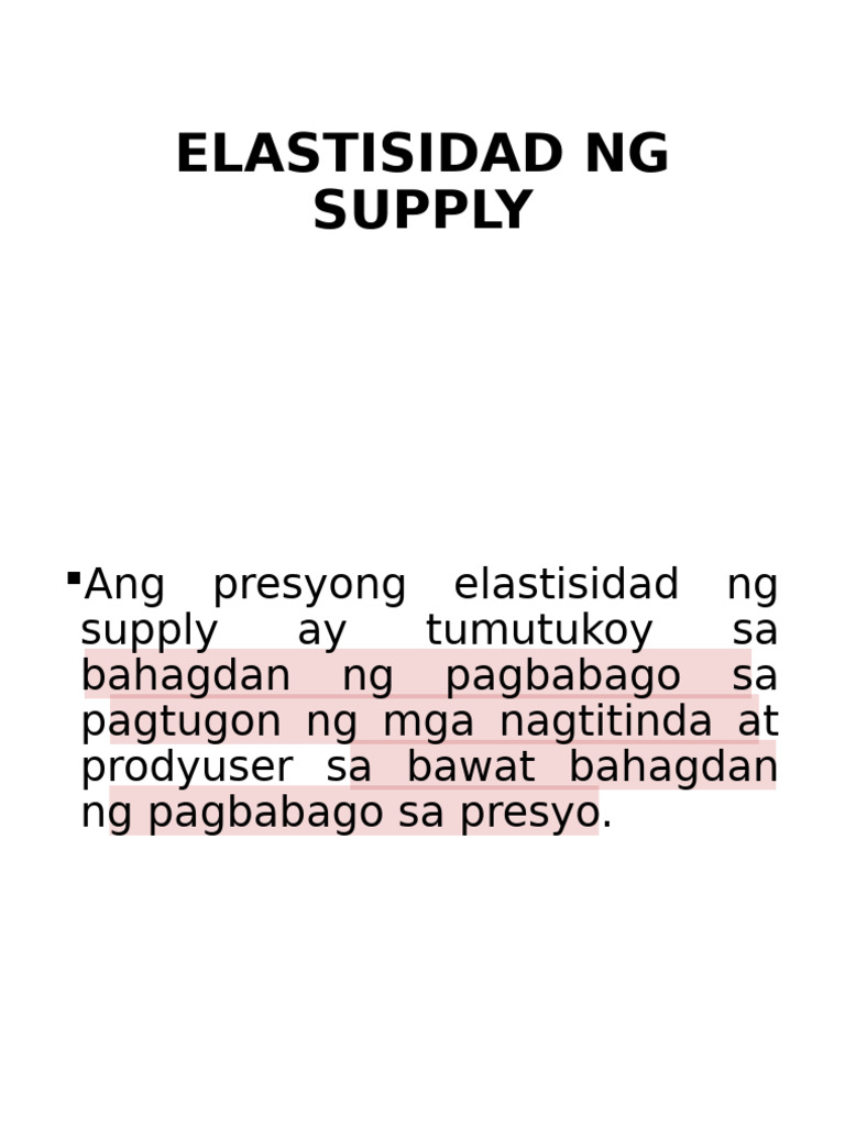 Elastisidad NG Supply | PDF