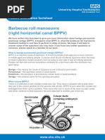 Vestibular Rehab: BBQ Roll Exercise Guide | PDF