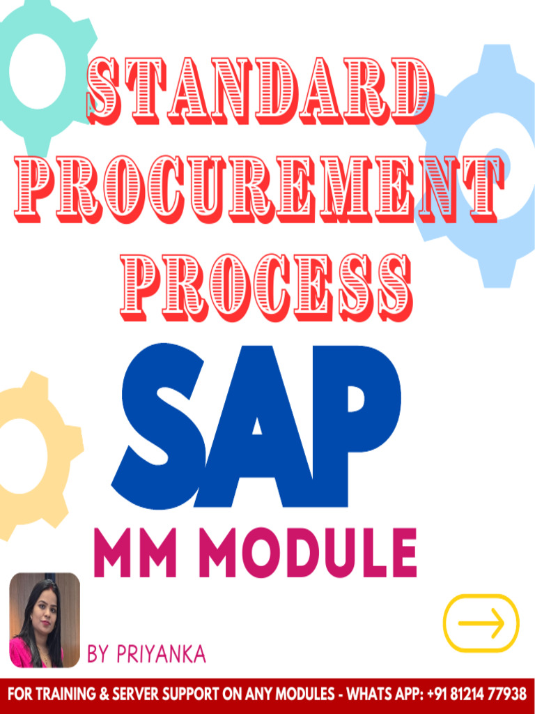 Standard Procurment Proccess in SAP MM | PDF | Procurement | Supply ...