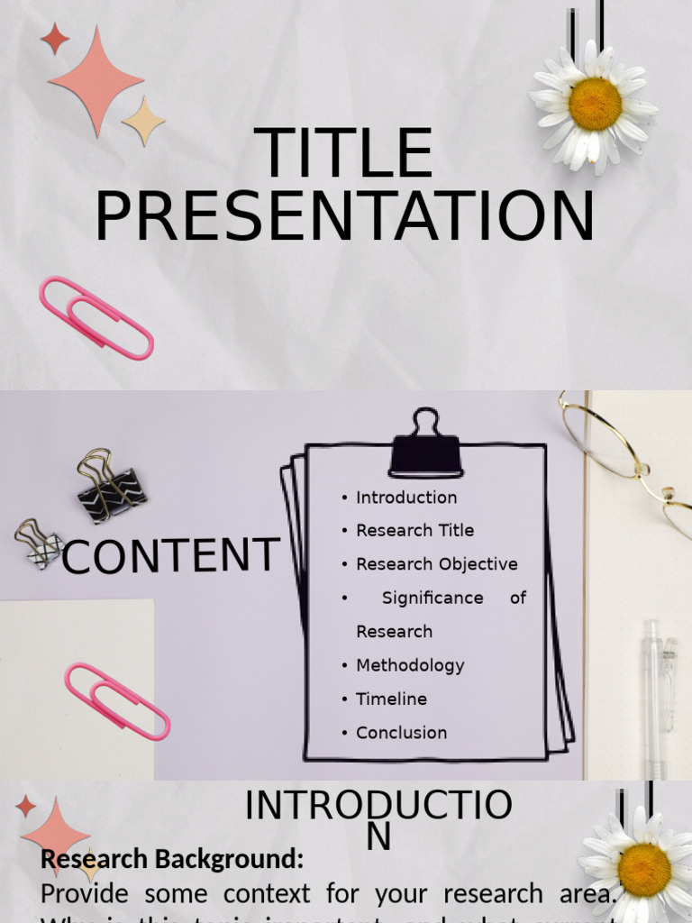Research Title Presentation Content | PDF | Methodology | Science