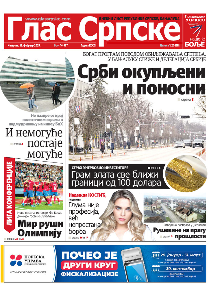 Glas Srpske 20250213 | PDF