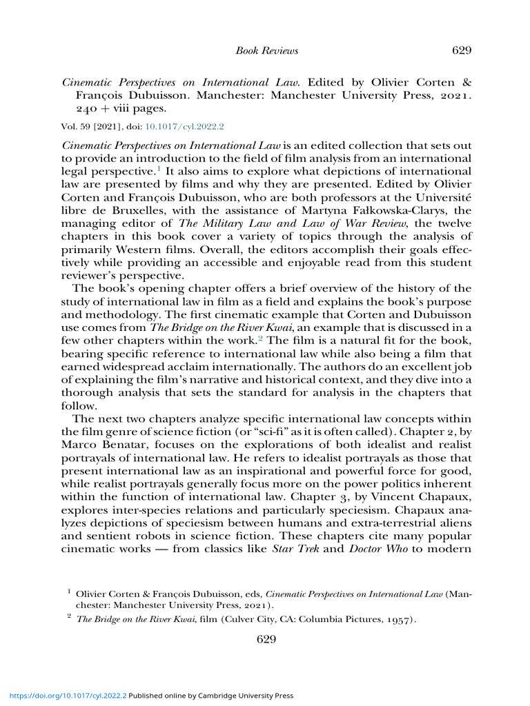 Film Analysis of International Law | PDF