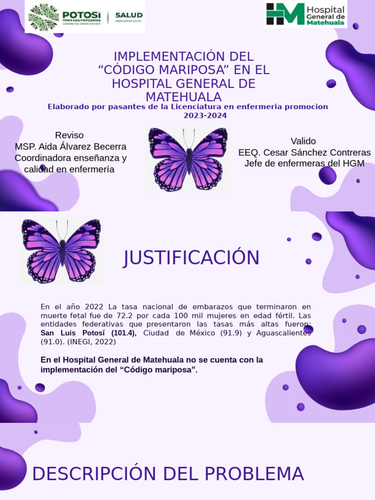 Presentacion Codigo Mariposa Terminado | PDF | Parto | Enfermería