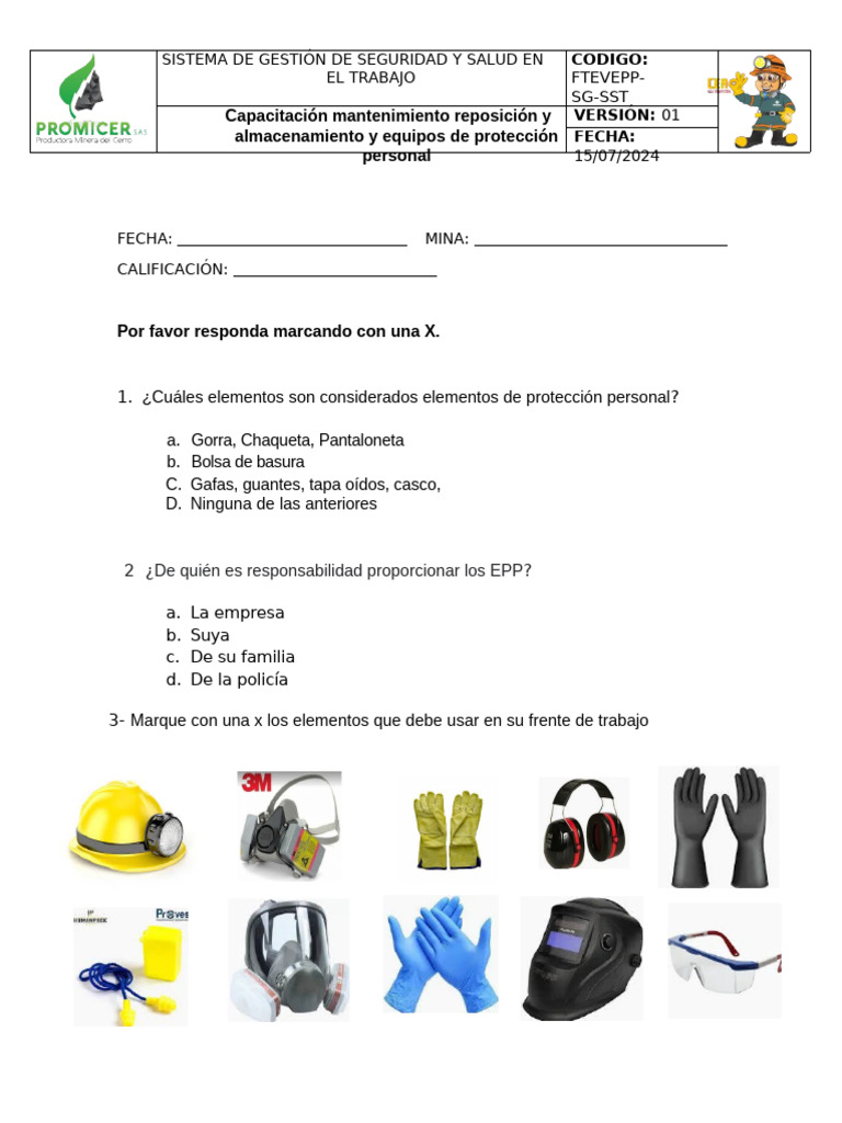 evaluación EPP | PDF