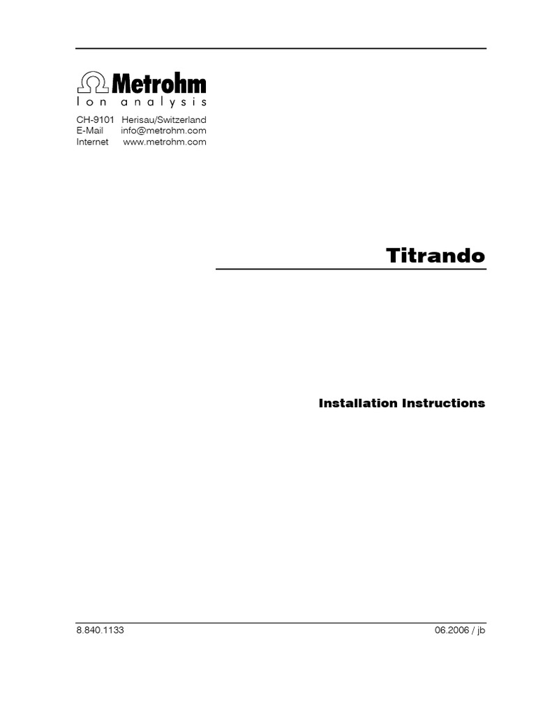 Titrando 809 | PDF | Usb | Personal Computers