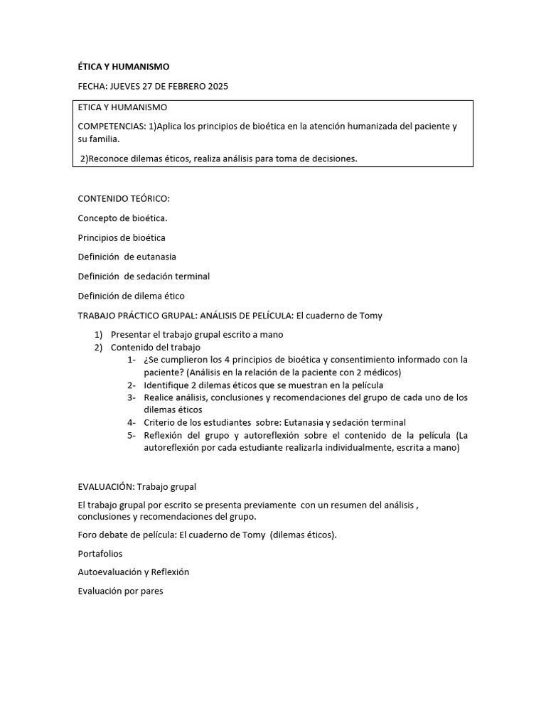 TRABAJO PR-CTICO .-TICA Y HUMANISMO | PDF