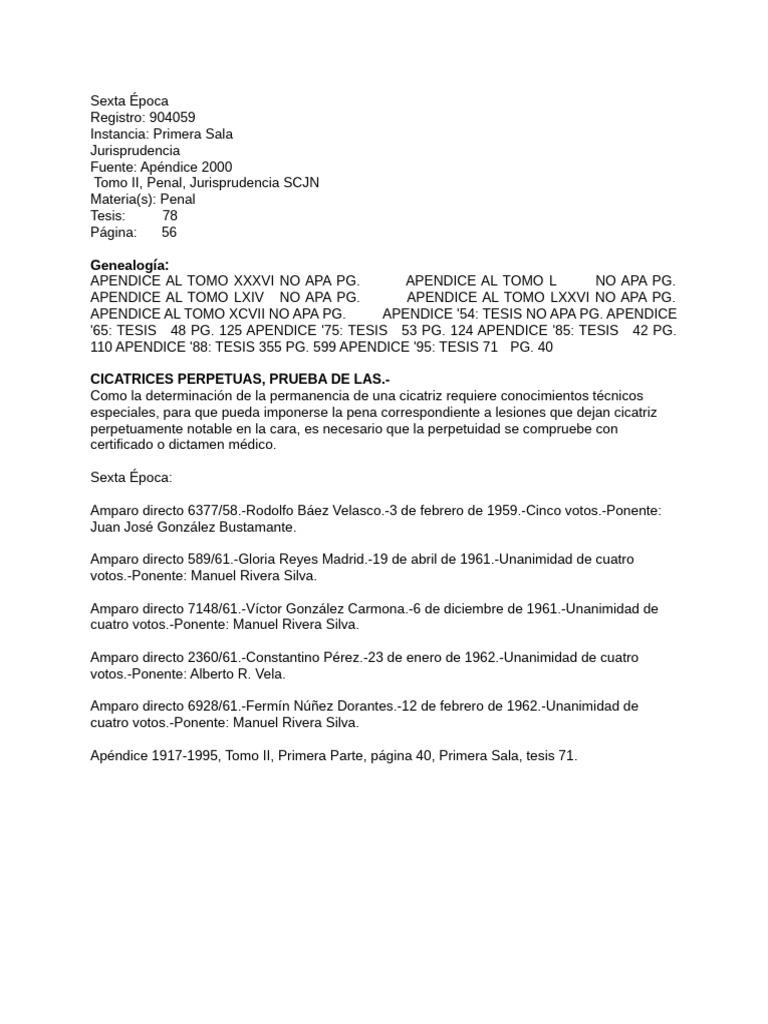 Cicatriz Notable | PDF