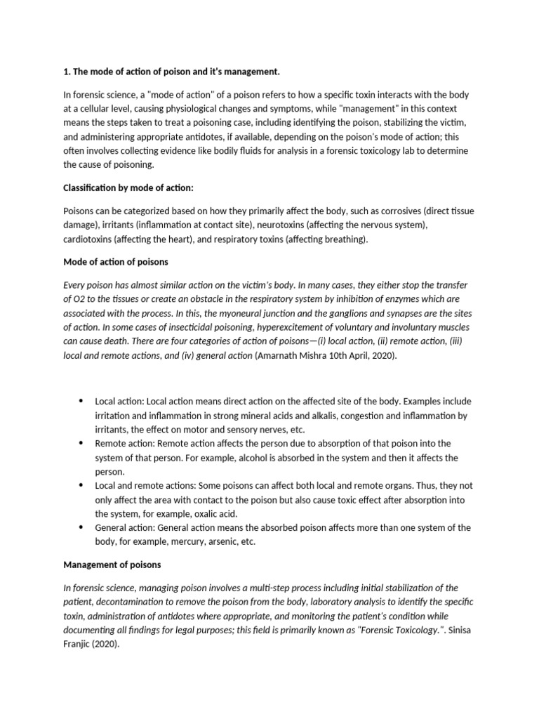 Forensic Science | PDF | Poison | Toxin