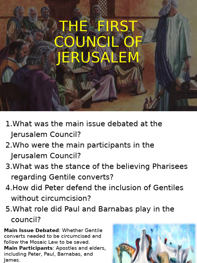 The First Council of Jerusalem | PDF | Paul The Apostle | Barnabas