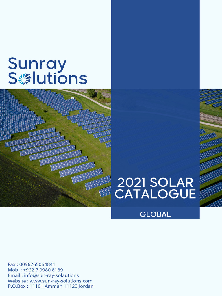 Sunray Solutions Solar Product Catalogue | PDF | Photovoltaic System ...