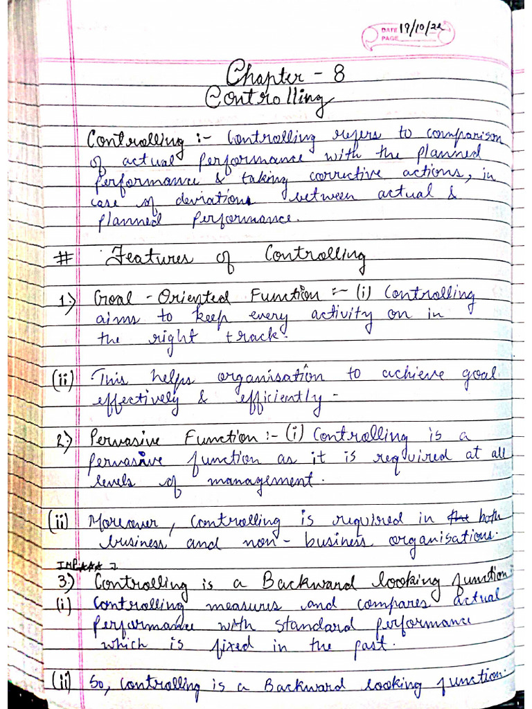 Ch-8 Controlling (Bst.) | PDF