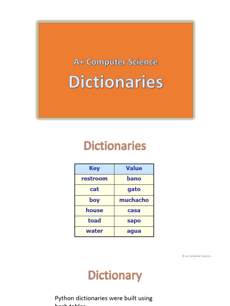 Dictionary1 Python-Merged | PDF | Software Engineering | Computing