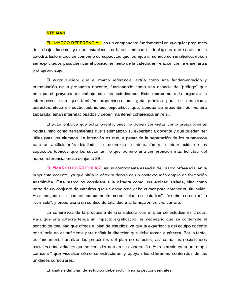 STEIMAN Resumen | PDF | Evaluación | Enseñando
