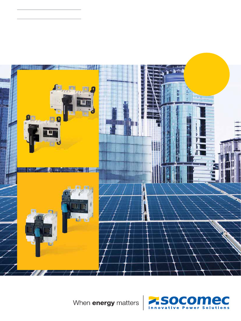 Socomec SIRCO PV Load Break Switches | PDF | Switch | Photovoltaics