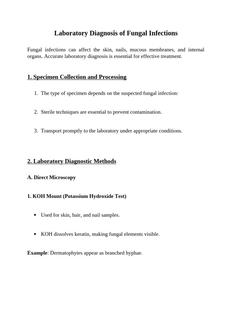 Laboratory Diagnosis of Fungal Infections Micro 7th | PDF | Fungus ...