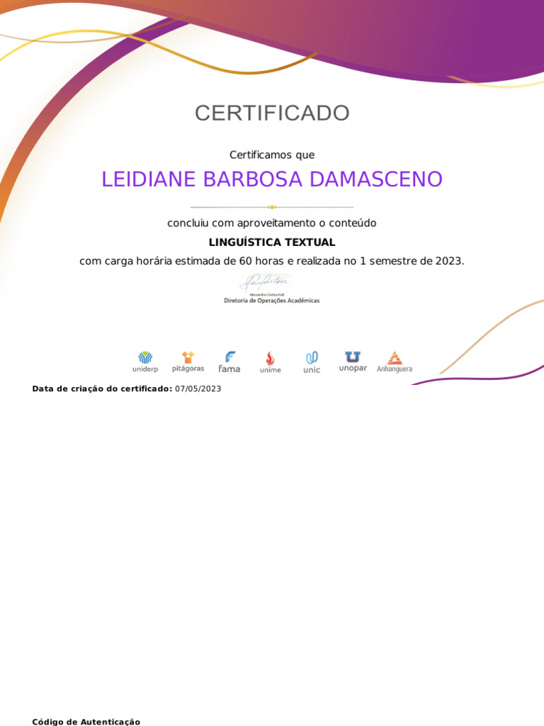Certificado 4 | PDF