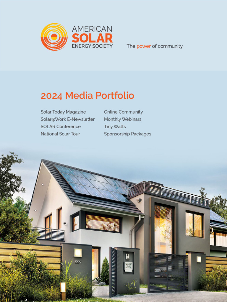 ASES 2024 Media Kit - Digital - 012924 | PDF | Watt | Solar Power