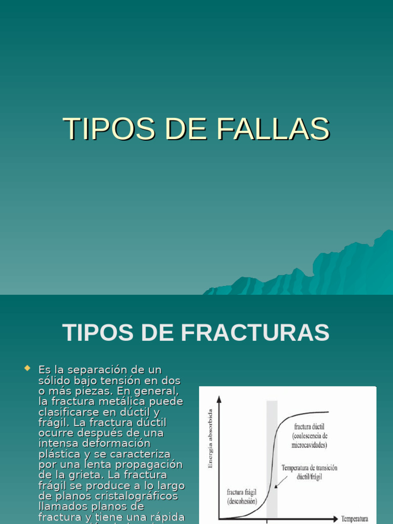Unidad 5.TIPOS DE FALLAS | PDF | Fatiga (material) | Fractura