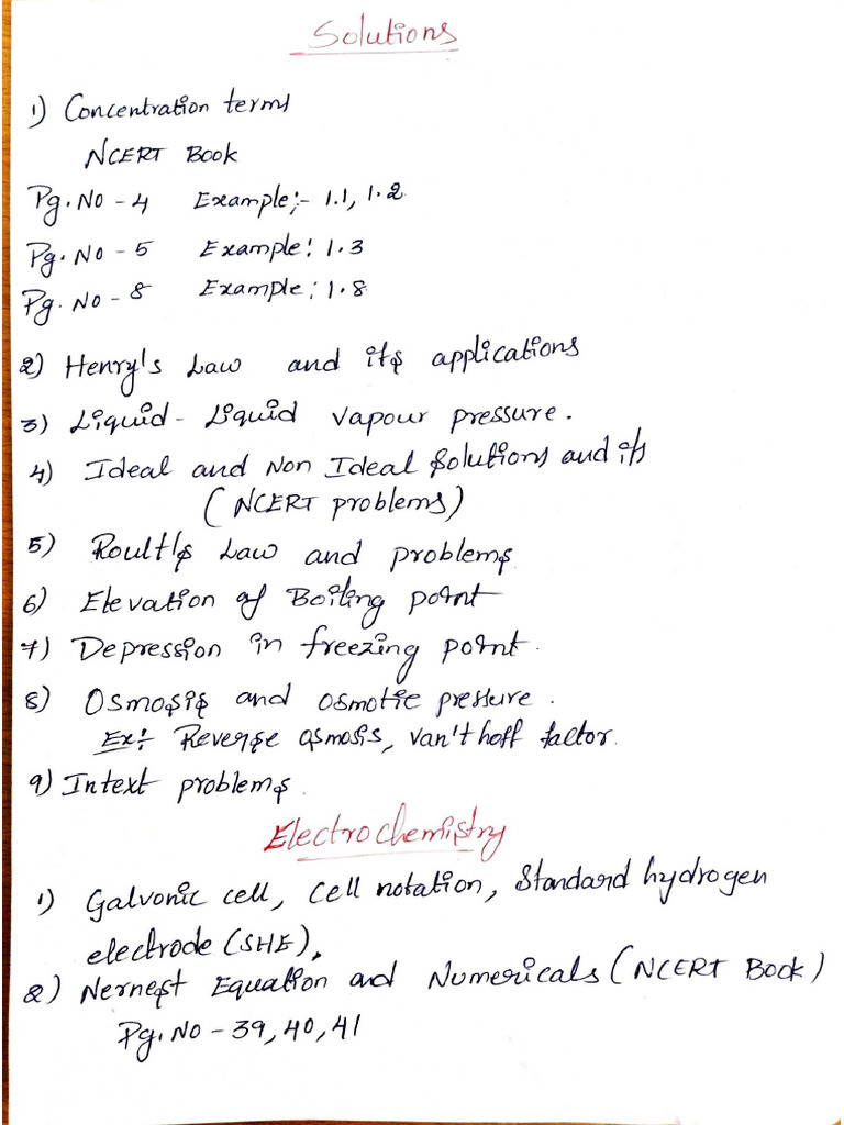 Chemistry Important Questions | PDF