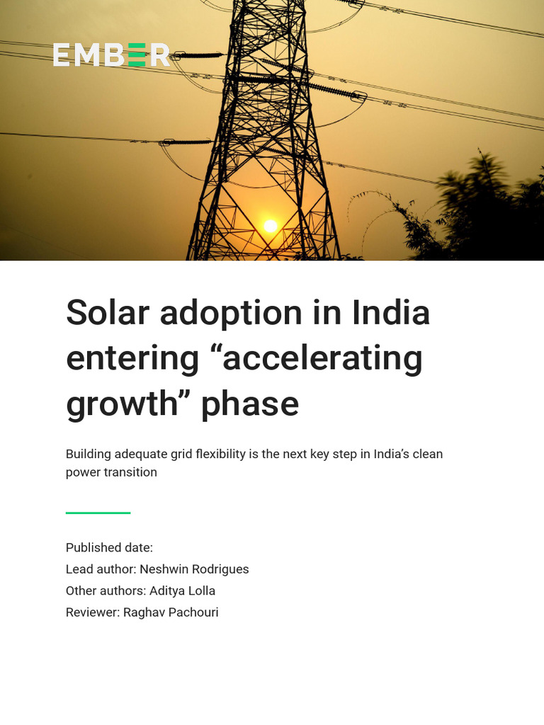 India Solar Uptake | PDF | Energy Storage | Solar Power