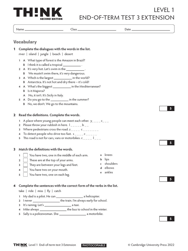 Thk2e_BrE_L1_End_Of_Term_Test_Extension_3 | PDF