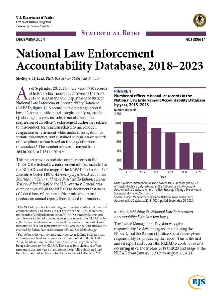 Federal Officer Misconduct Stats 2018-2023 | PDF | Plea | Judgment (Law)