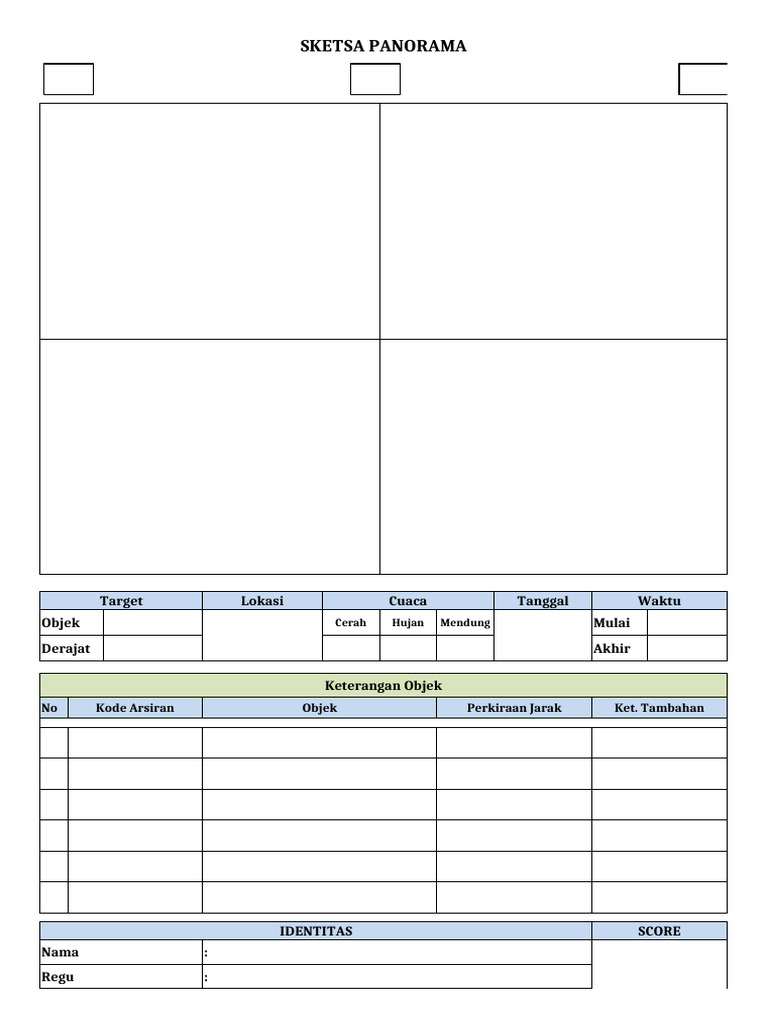 Sketsa Panorama Form | PDF