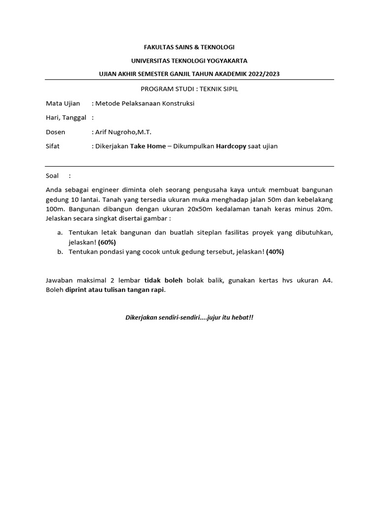 SOAL UAS MPK | PDF