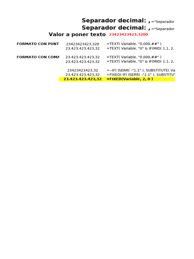 Separador de Decimales y Miles | PDF