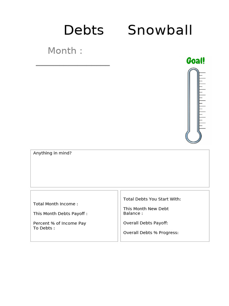 Debts Snowball Tracker | PDF