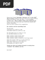 100th Day Snack Donation Request | PDF | Eating Behaviors Of Humans ...