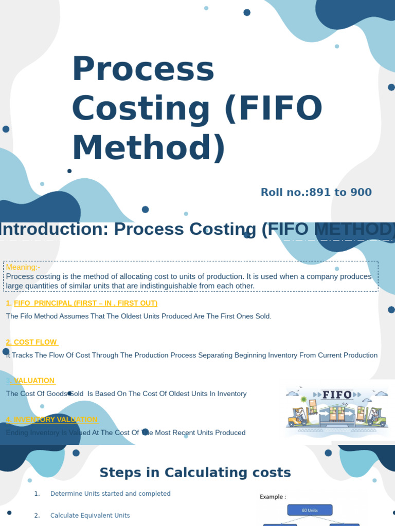 891-900 - Process Costing (FIFO Method) | PDF | Inventory | Cost Of ...