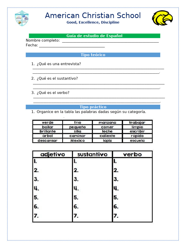 Guía de Estudio de Español ACS | PDF