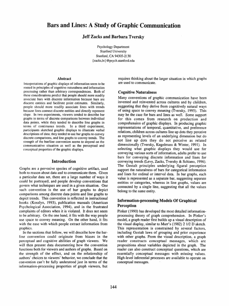 Bars and Lines A Study of Graphic Communication | PDF | Experiment | Information