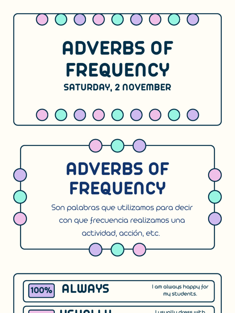 adverbs of frequency | PDF