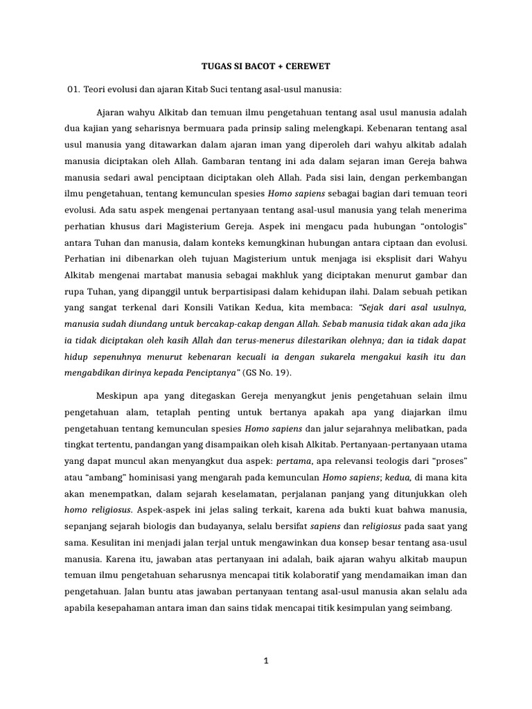 Tugas Si Bacot | PDF