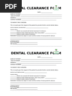 Dental Pre-Authorization Form | PDF | Dentures | Dentistry Branches