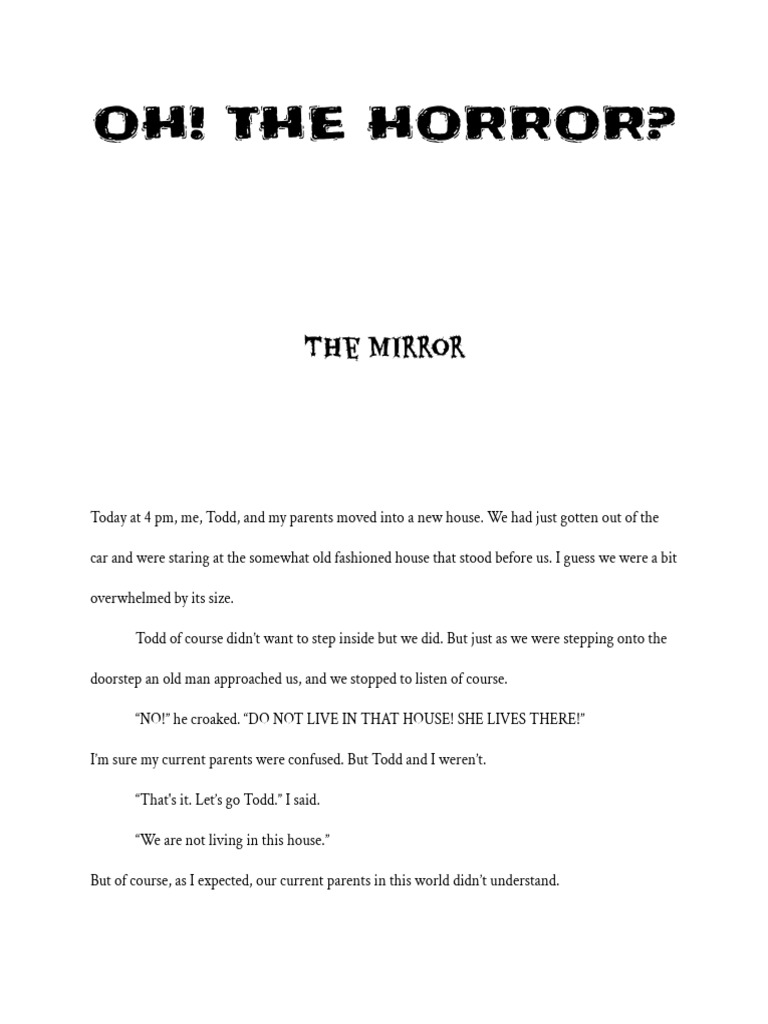 Surviving 100 Horror Stories: The Mirror | PDF