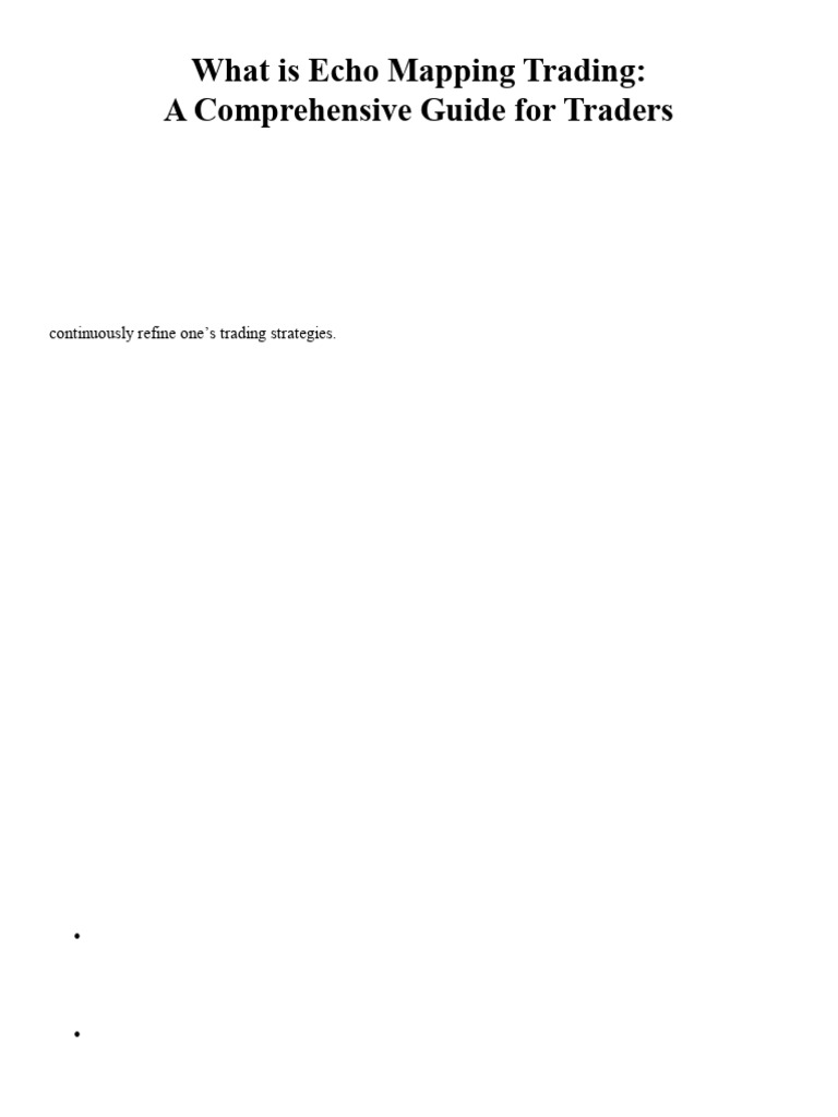 What Is Echo Mapping Trading | PDF | Technical Analysis | Investing