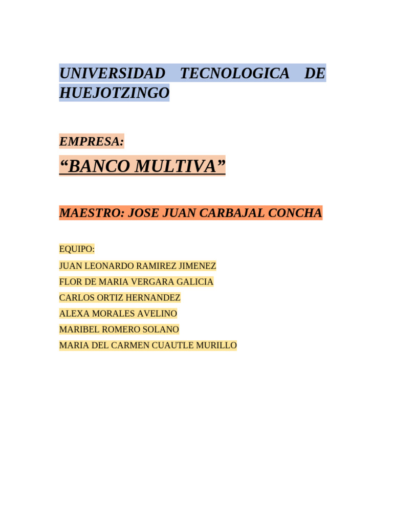 Banco MULTIVA | PDF | Bancos | Conglomerado (Empresa)