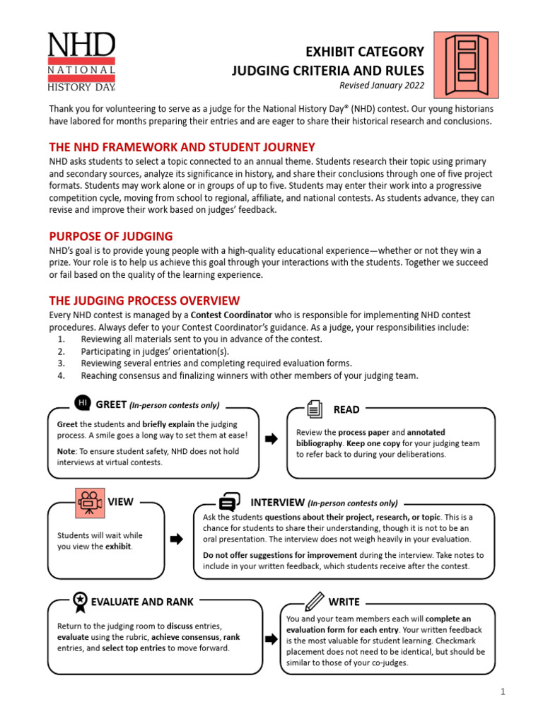 Exhibit Category Judging Instructions (Updated 2022) | PDF ...