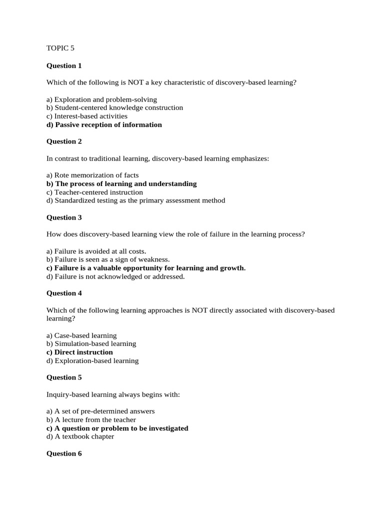 Discovery-Based Learning Insights | PDF