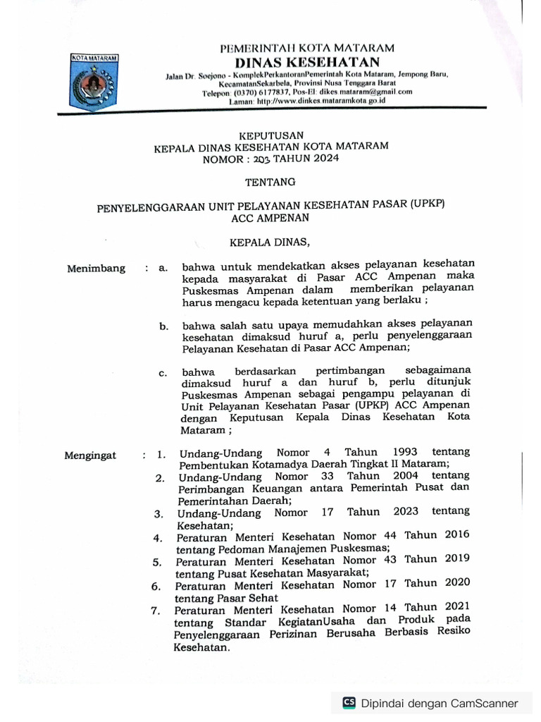 SK UPKP pasar ACC (1) | PDF