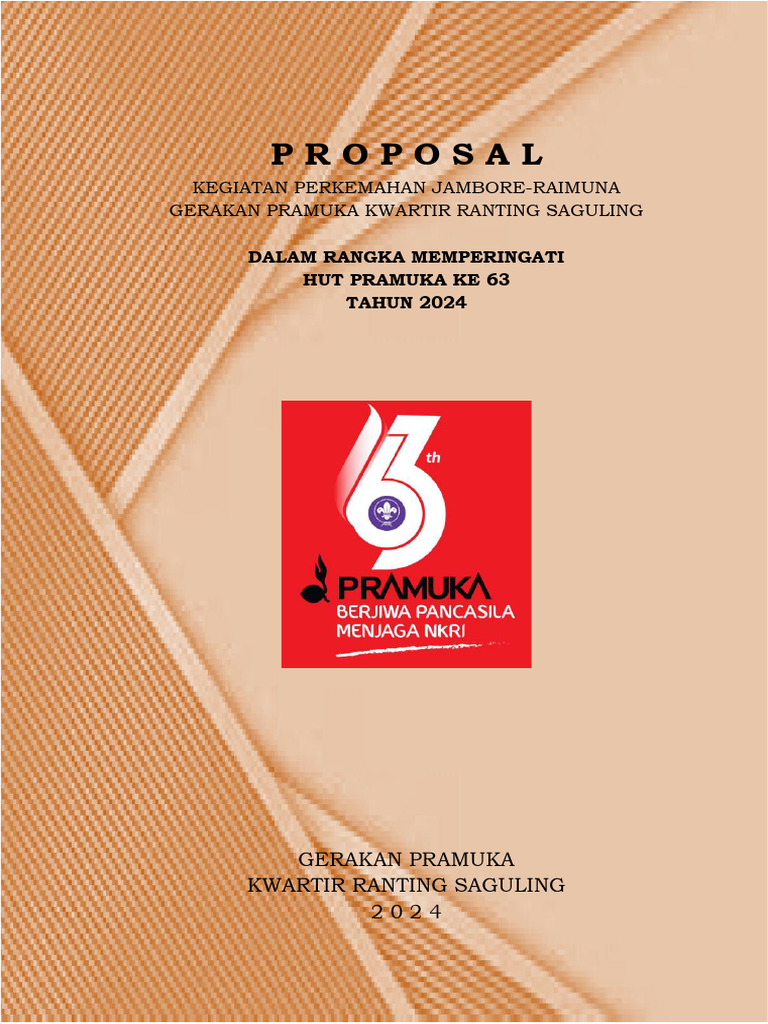 Proposal Kegiatan Pramuka 2024 | PDF