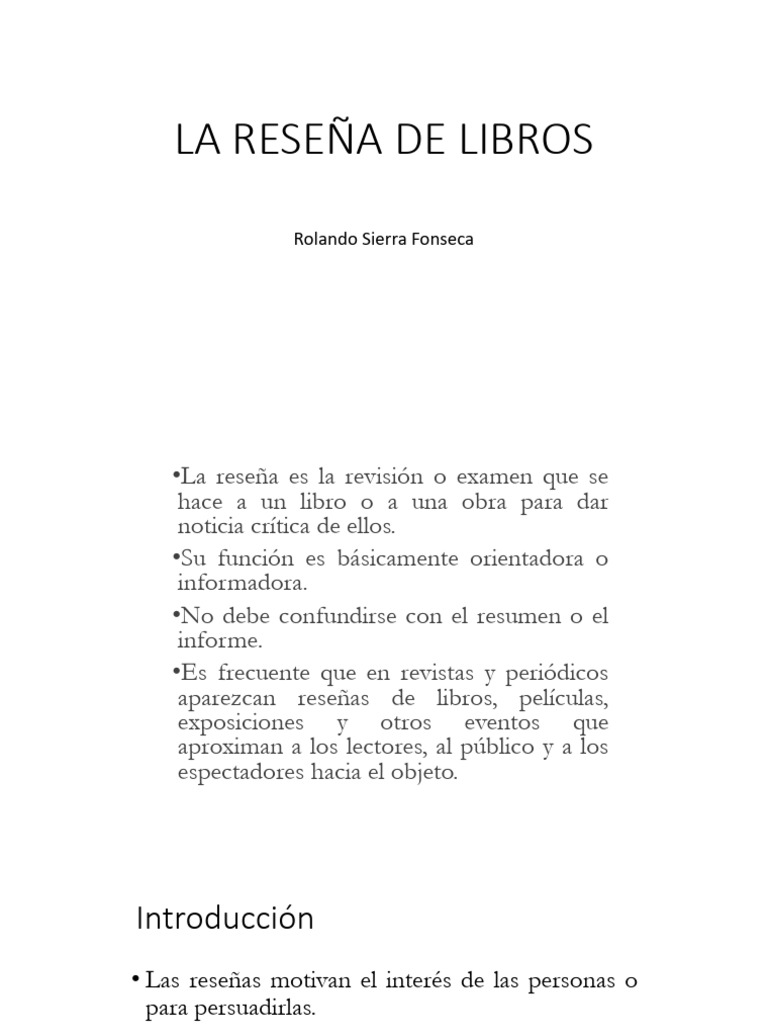 LA RESEÑA DE LIBROS-RSpdf | PDF