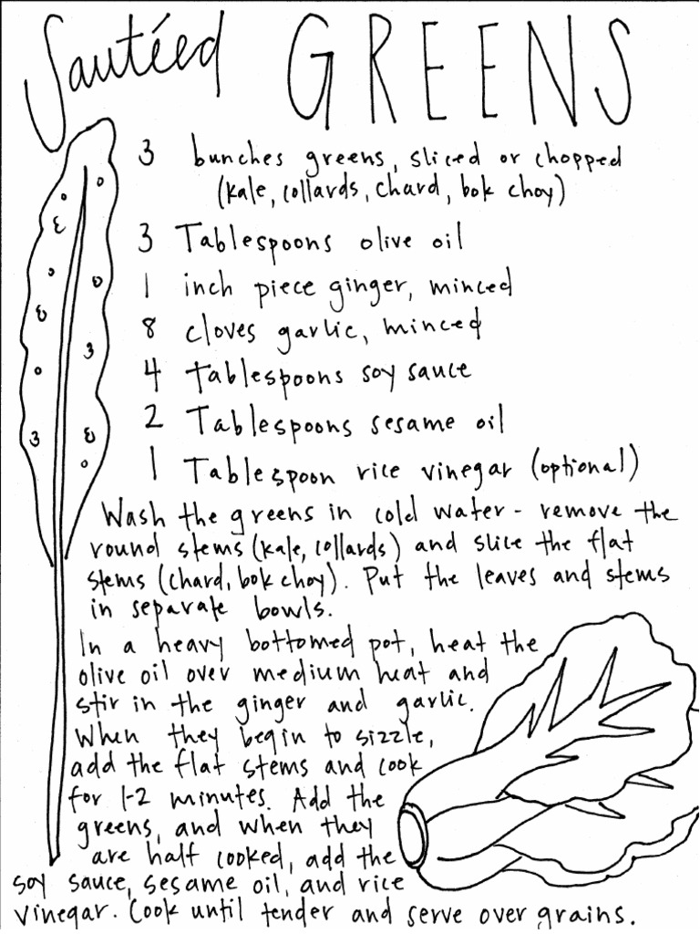 ESY Sauteed Greens Recipe | PDF