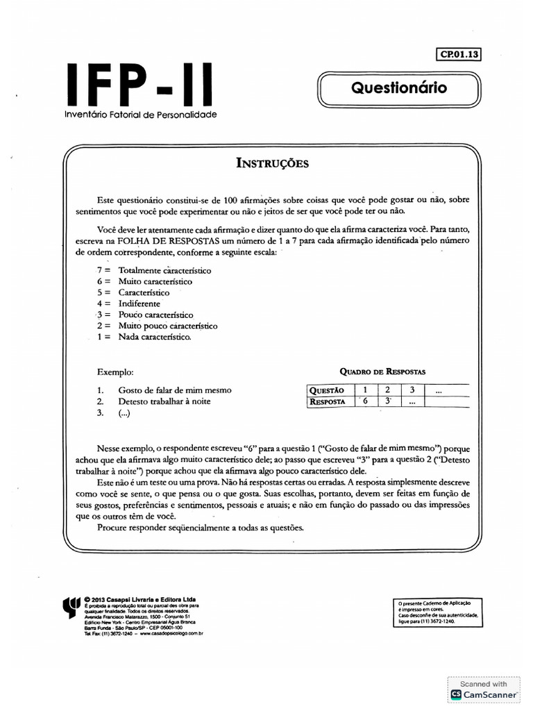 Ifp II (Personalidade) | PDF
