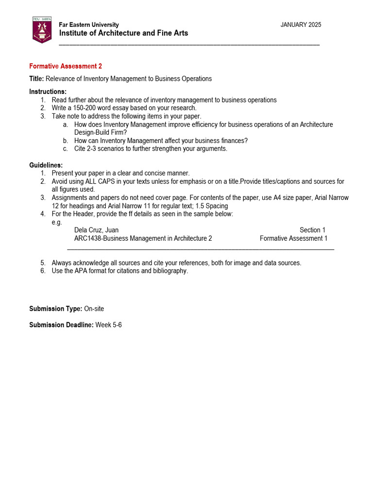 ARC1438 - Formative Assessment 2 | PDF