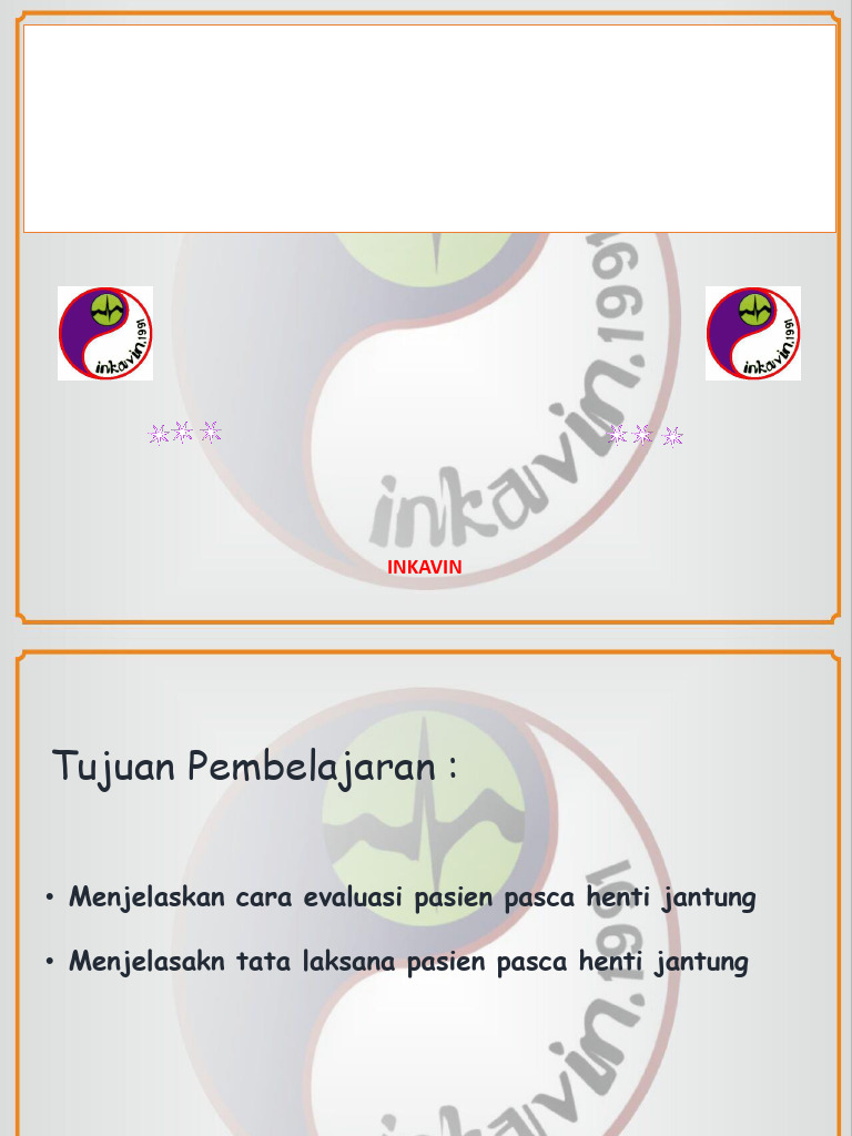 Perawatan Pasca Henti Jantung Acls Inkavin Pin-1 | PDF